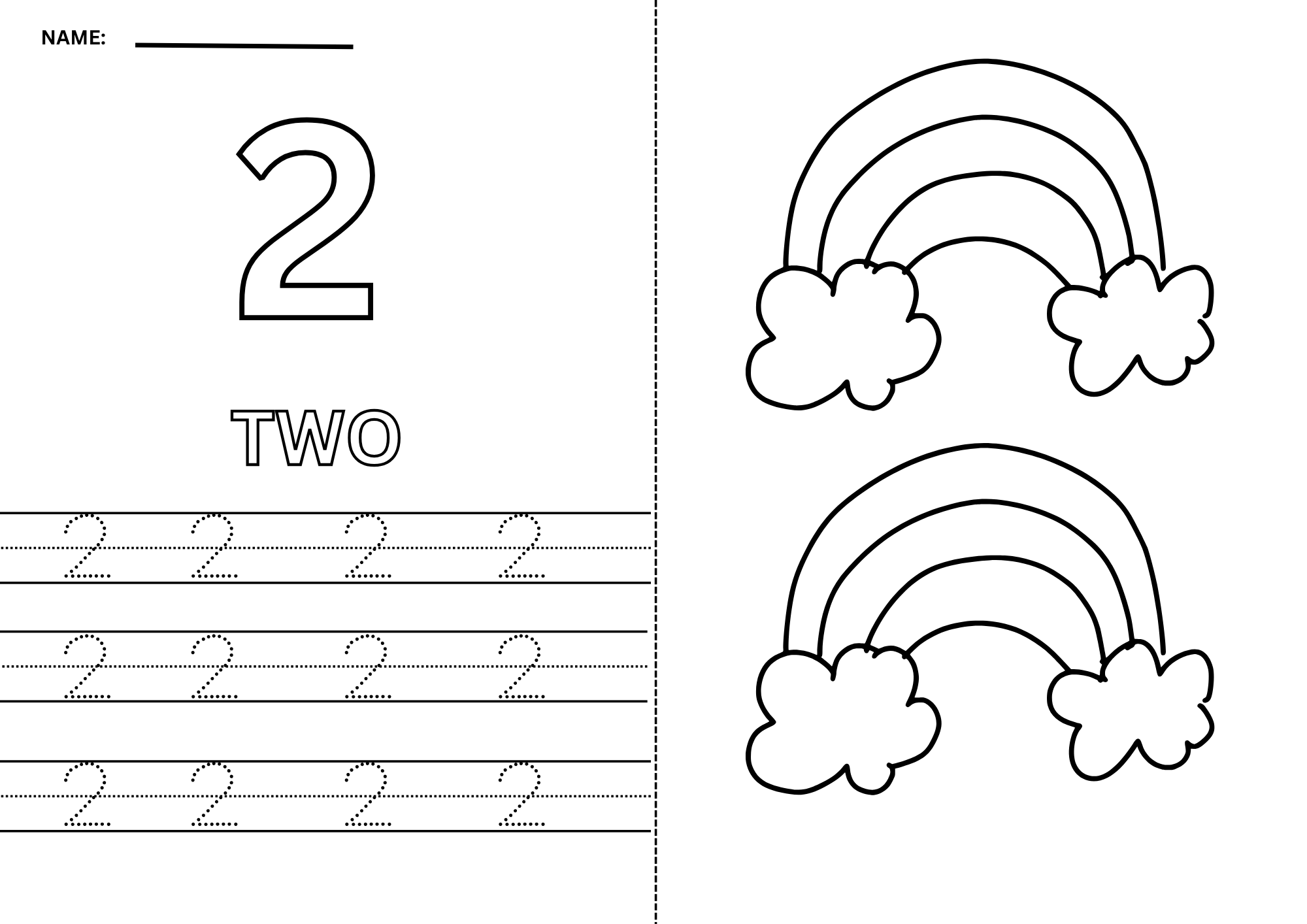 Read Trace Count and Color Number 2 worksheet