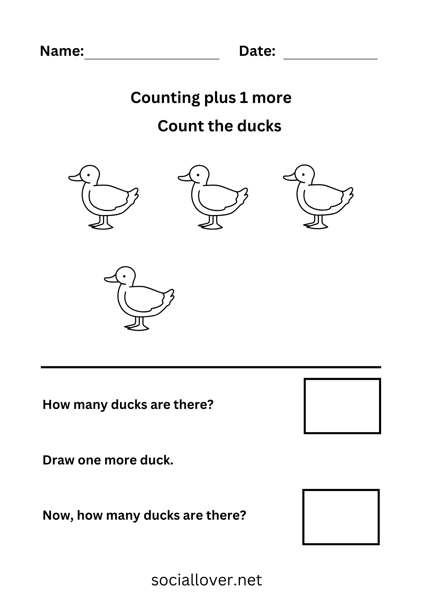 Counting 1 more and less worksheets