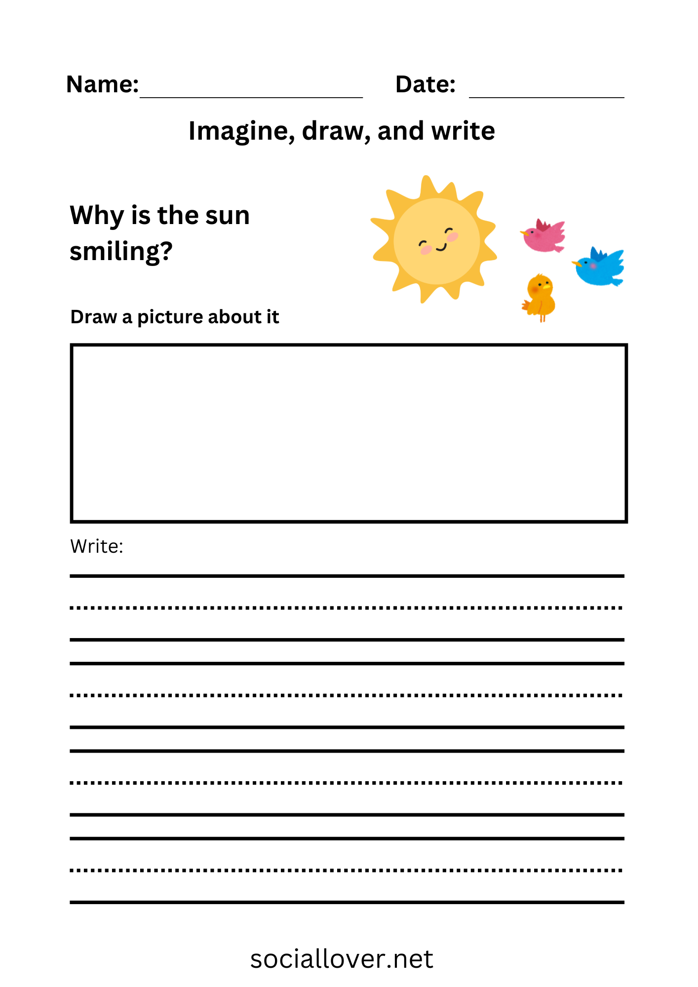 Why is the sun smiling?