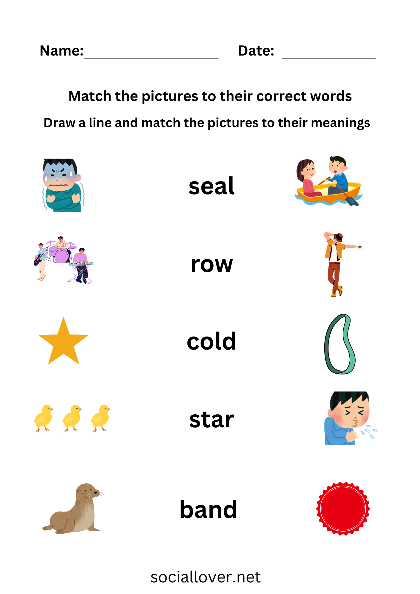 Homonym worksheets for Kindergarten and Preschool PDF Printable