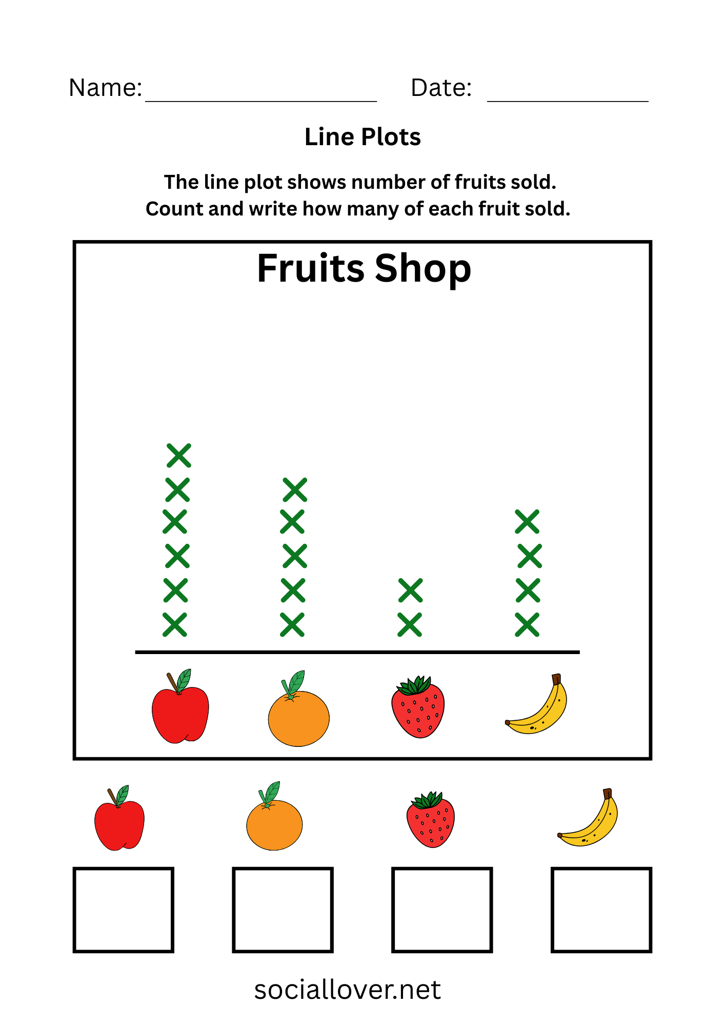 Line Plots Worksheets Data and Graphing