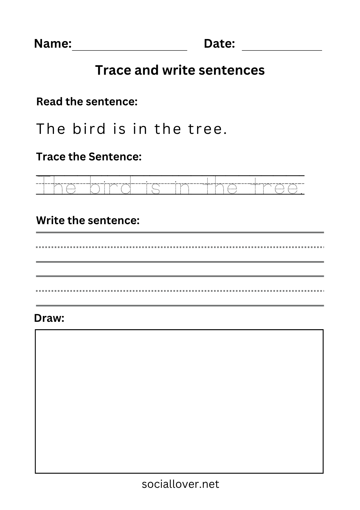 Read write and Draw worksheets