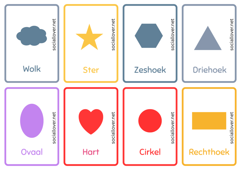What are shapes names in Dutch | Dutch Shape Flashcards
