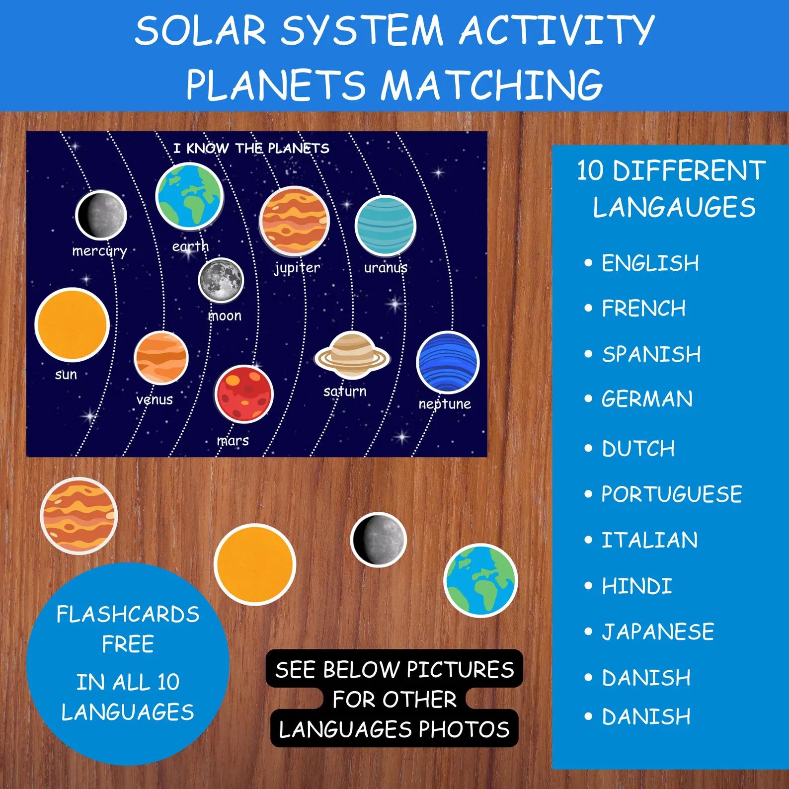 Solar System Planets Activity For Kids & Flash Cards | Social Lover