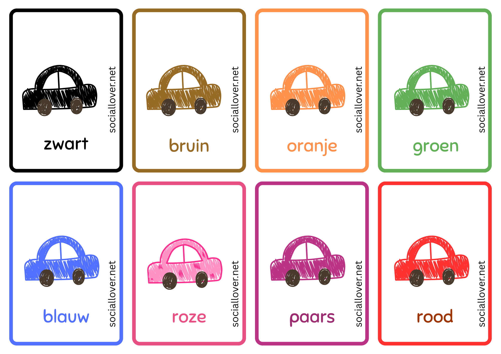 Colors names in Dutch | Colors flashcards in Dutch